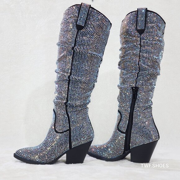 Yours Forever | Shoes | Angel Rider Iridescent Rhinestones Glam Western ...